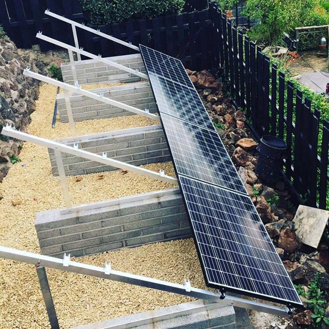 Solar ground fixing kits | Flat surface solar panel fixtures